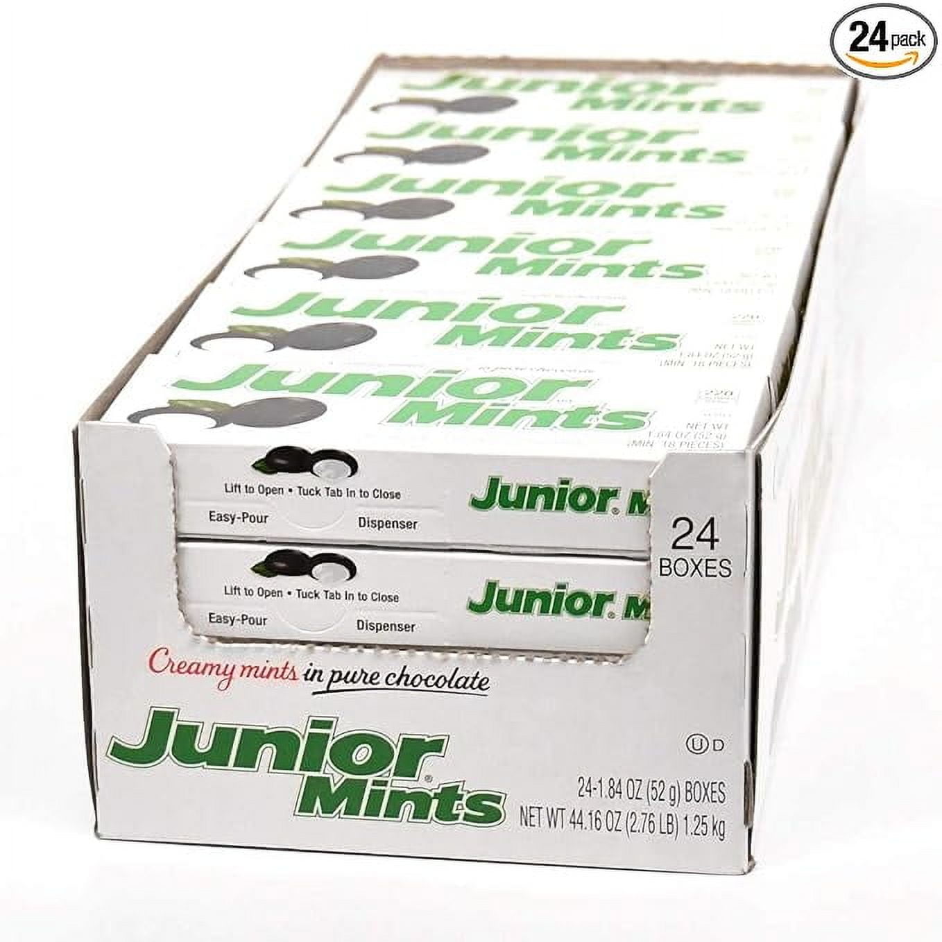 Junior Mints, Chocolate Covered Peppermint Snack, 1.84-Ounce Boxes ...