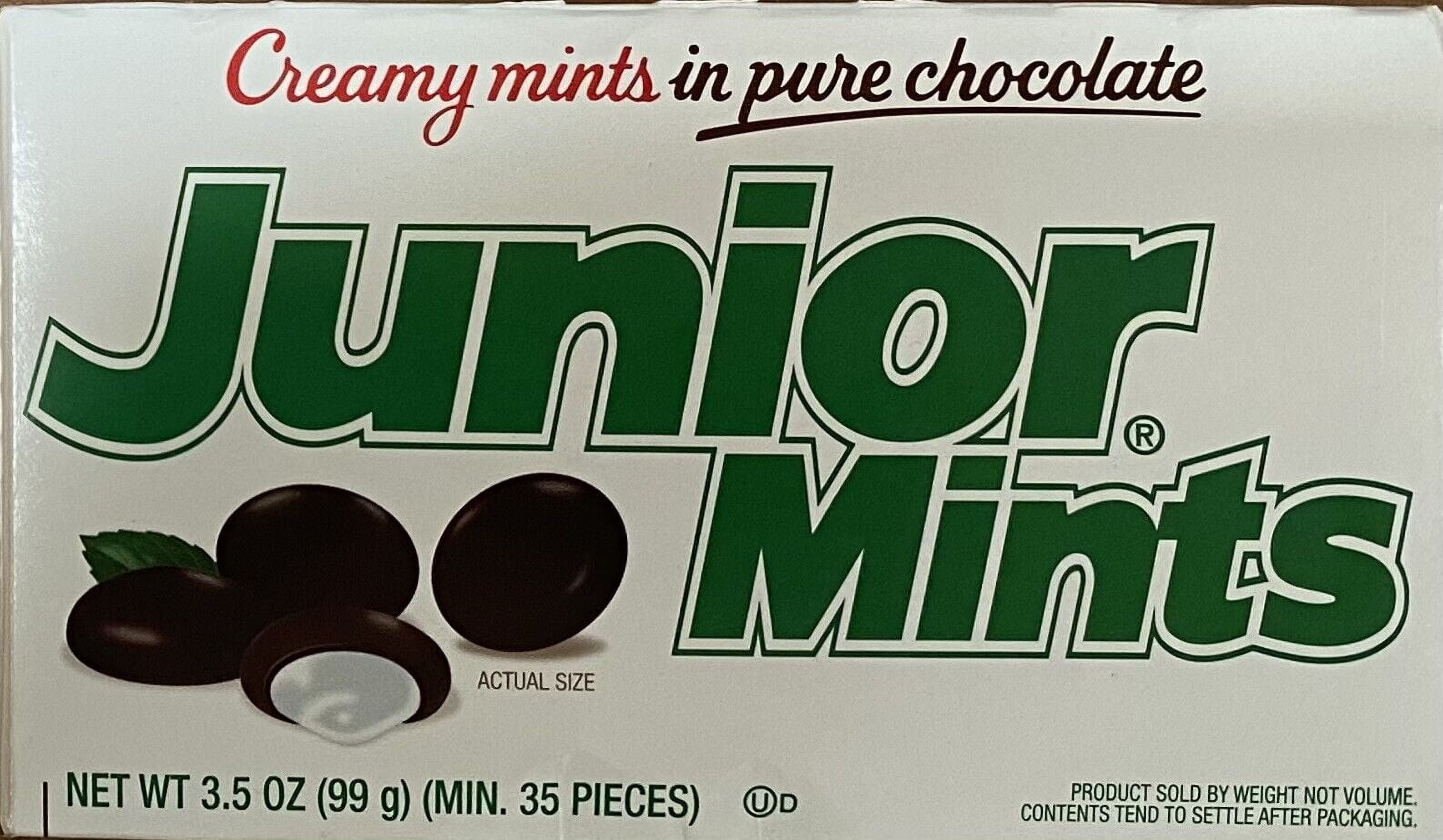 JUNIOR MINTS In Pure Chocolate Candy Theater Box 3.5 oz FREE SHIP ...