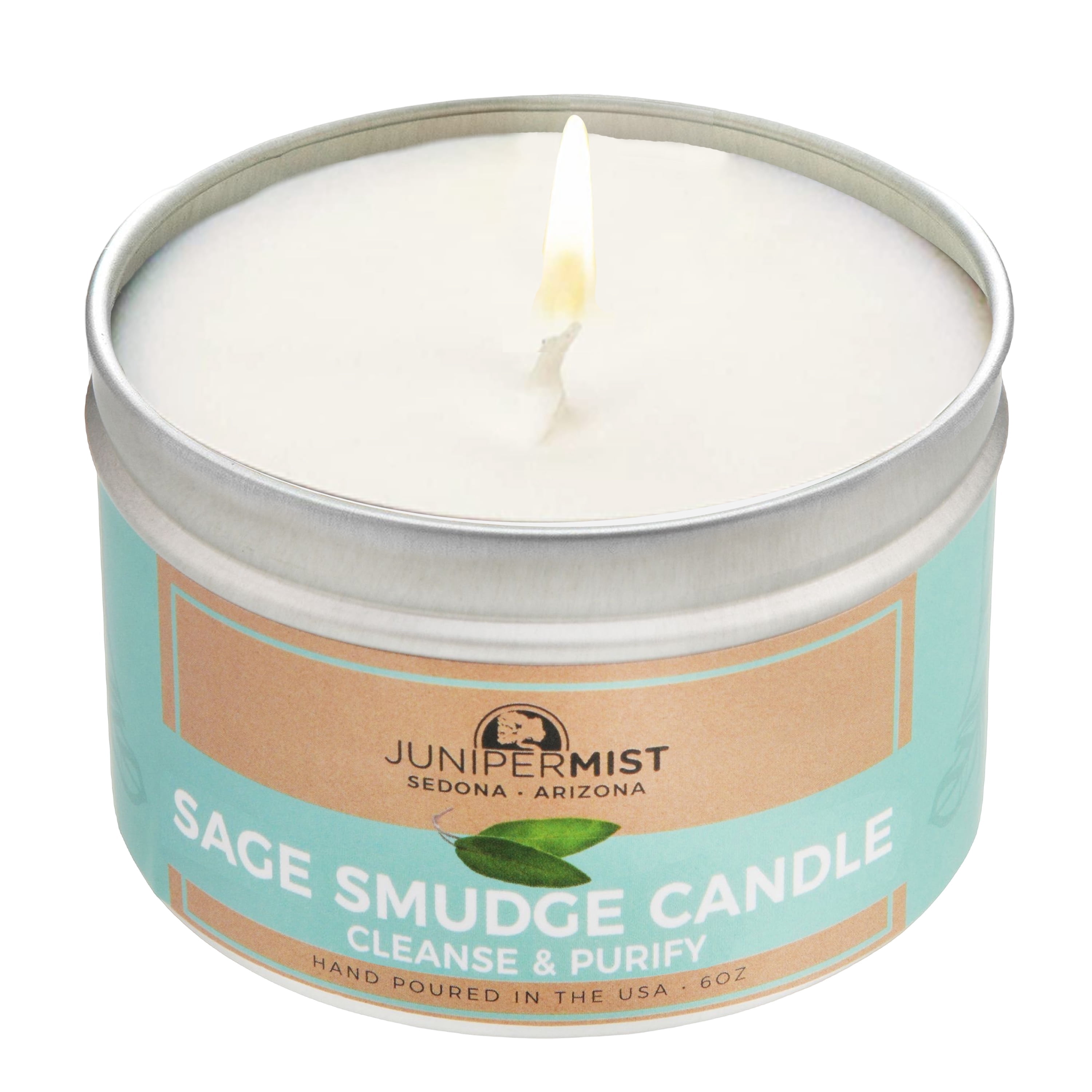 Juniper Mist White Sage Candle for Cleansing Negative Energy, Intention ...