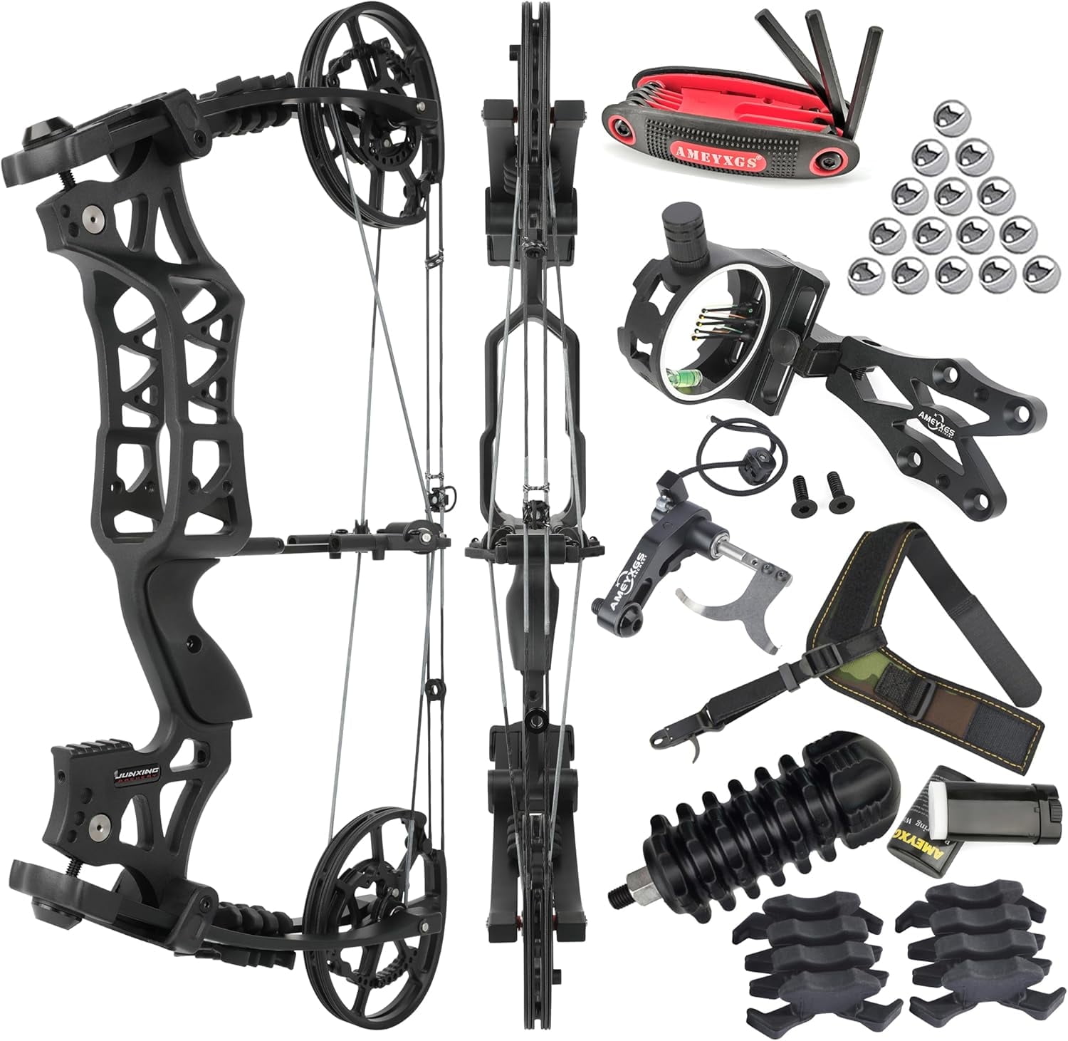 JUNIXNG M109EA Compound Bow Dual-use for Arrows and Steel Ball,Hunting ...