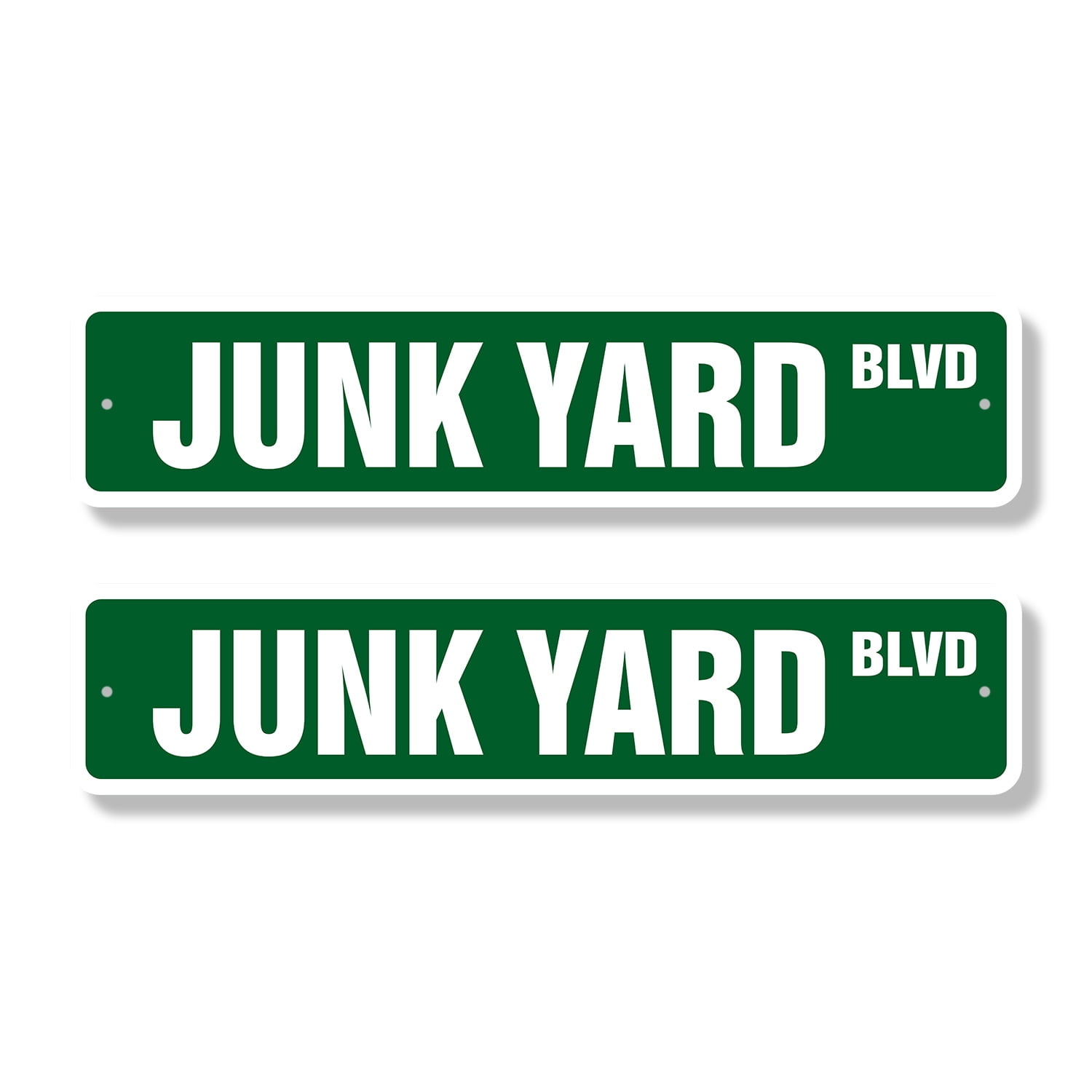 JUNK YARD Classic Street Sign (2 Pack) car metal man junkman dog Road ...