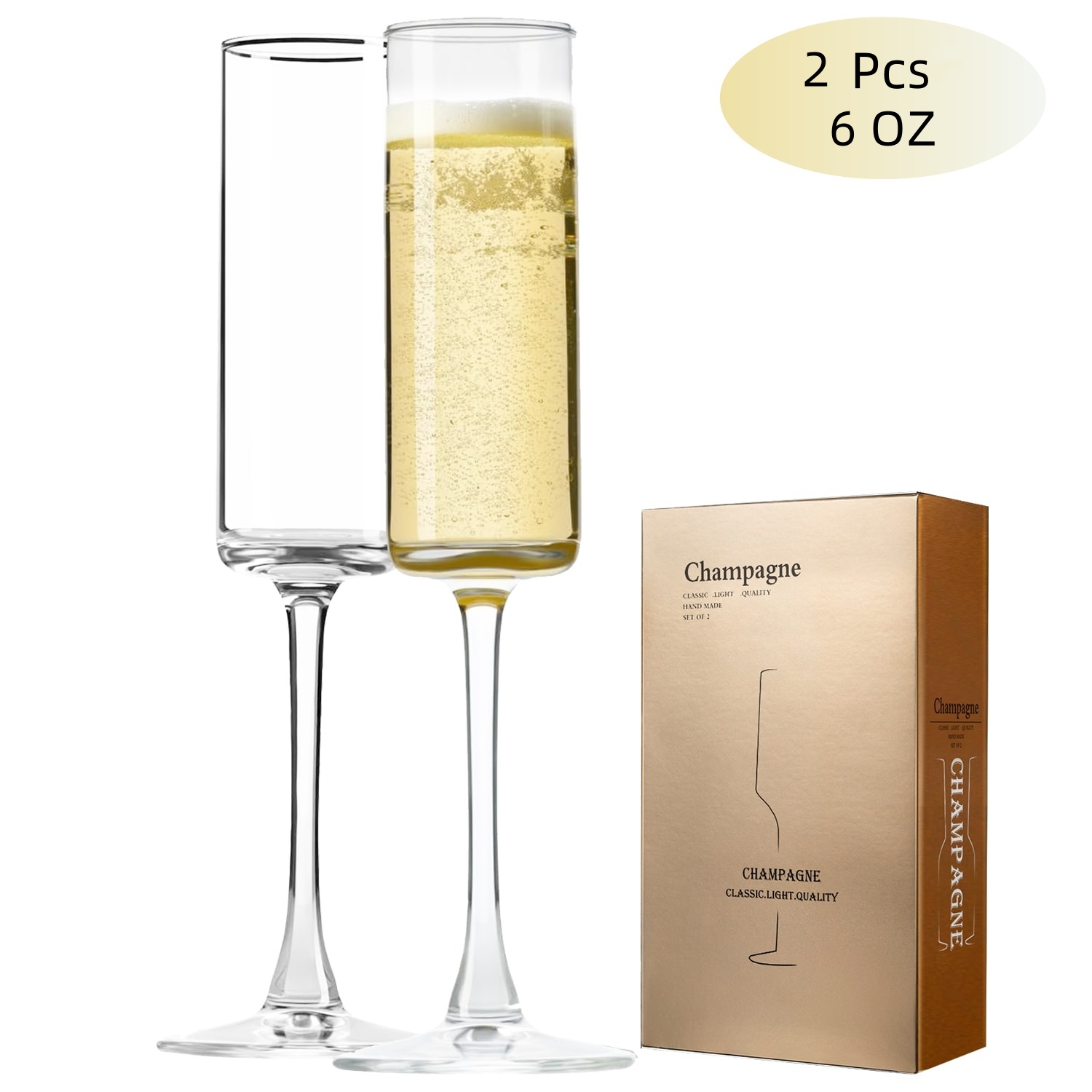 Vintage design antique ivory set of Champagne Flutes Toasting Glasses ...