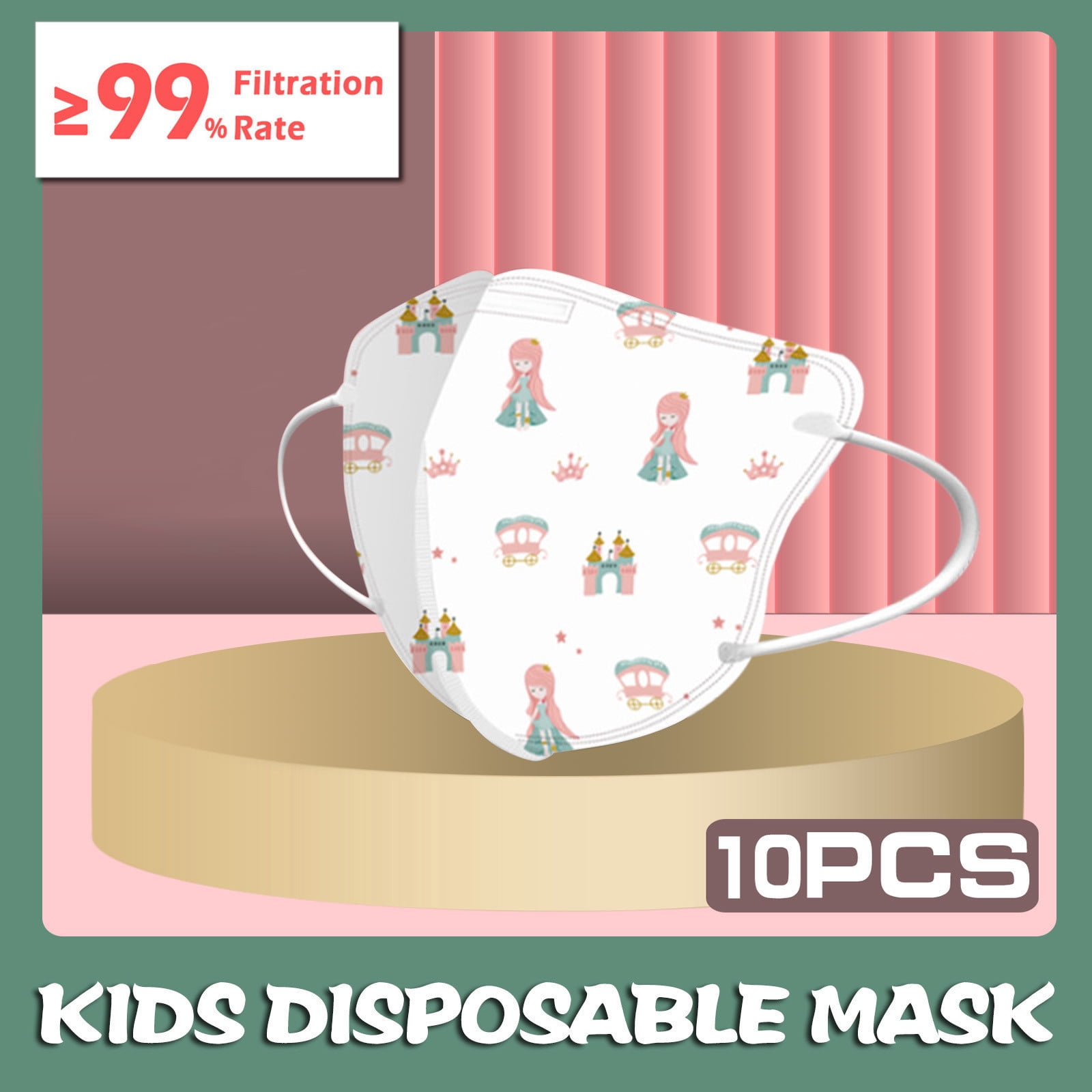 JUNLINCH Kids Children's Baby Mask Disposable Face Mask Cartoon 4Ply ...
