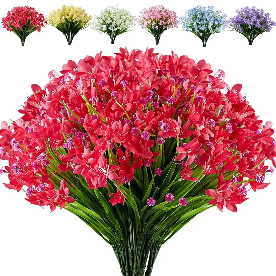 JUNM 12 bunches of artificial flowers simulation daffodils UV color ...