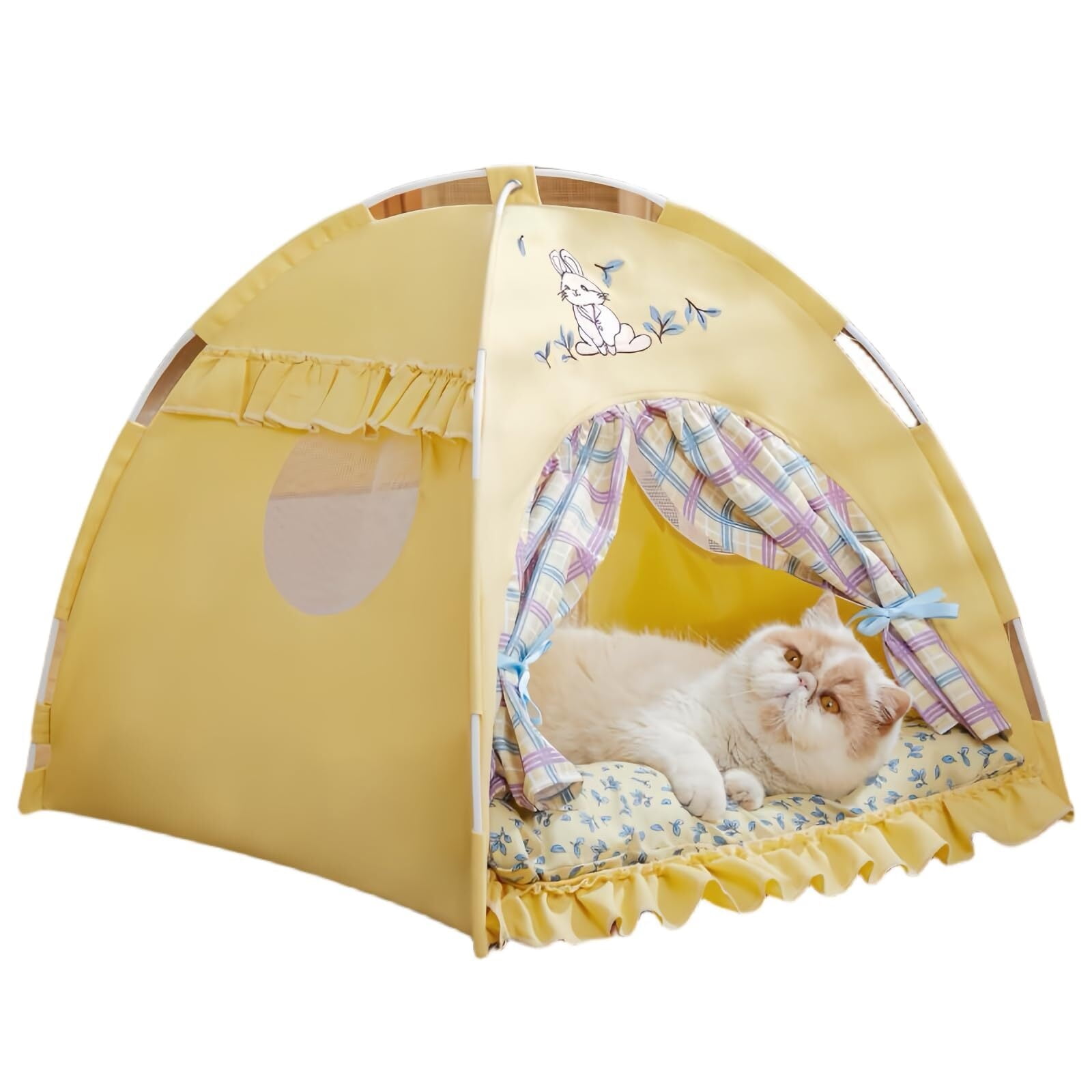 JUNM Cute Cat Tent Decorative Portable Cats Cave Bed All Season Use for ...