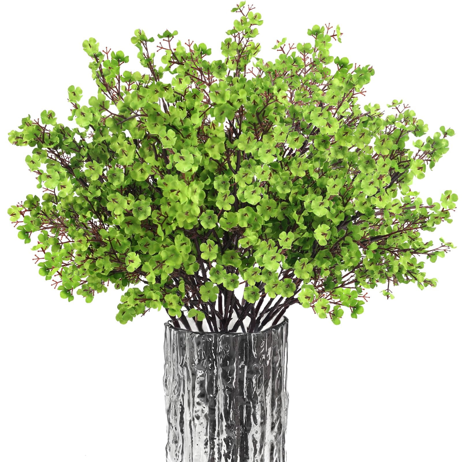 JUNM HIAGROW 8Pcs Artificial Flowers Fake Babys Breath Bouquet,Blue ...