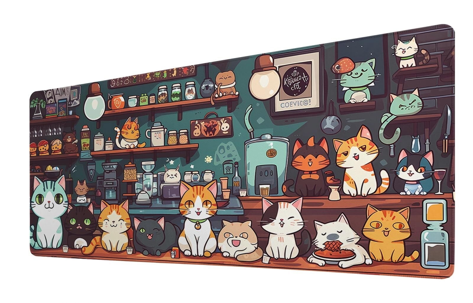 JUNM Large-sized mouse pad, anti-slip rubber base, with dimensions of ...