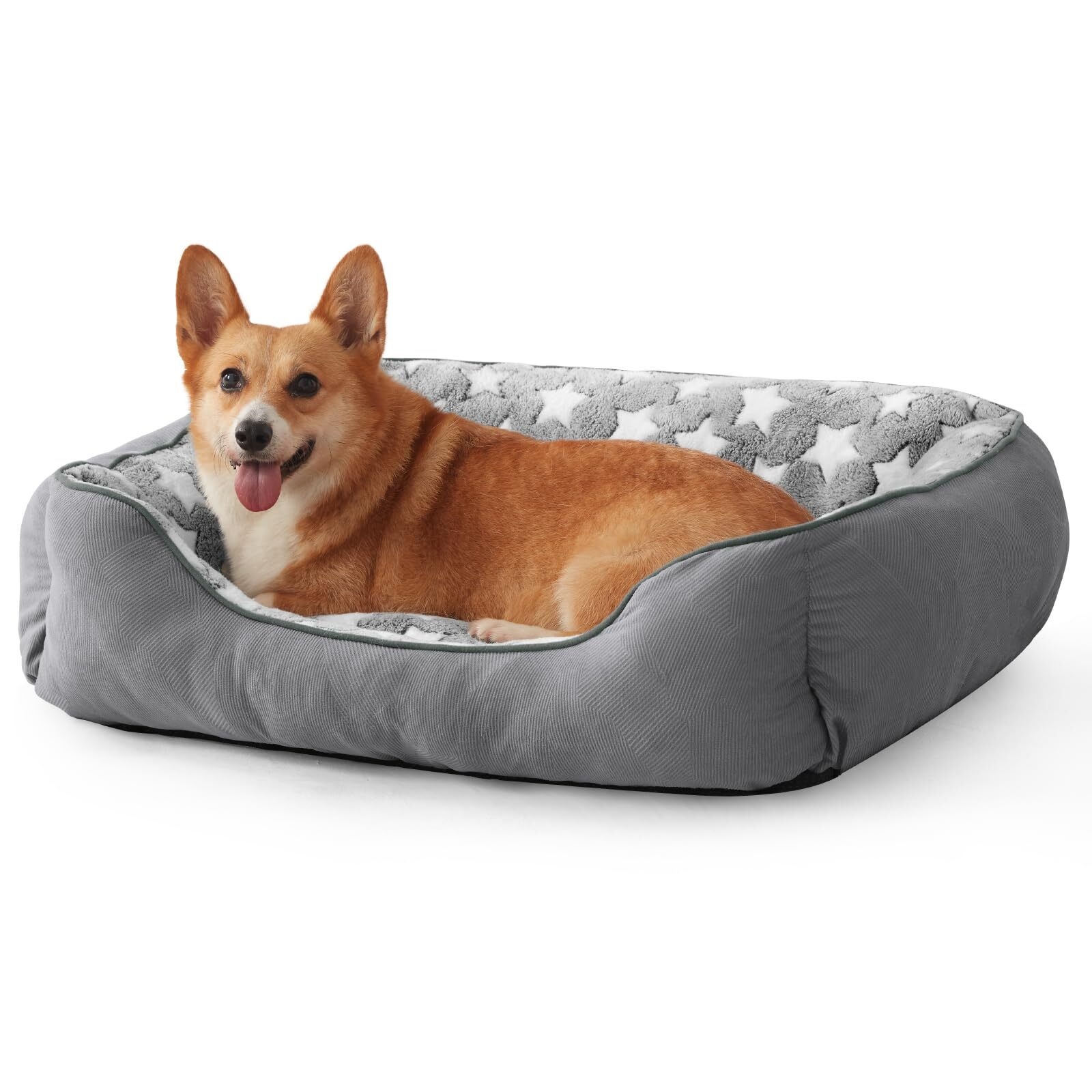 JUNM Rectangle Dog Bed for Small Medium Dogs, Calming Dog Bed Small ...