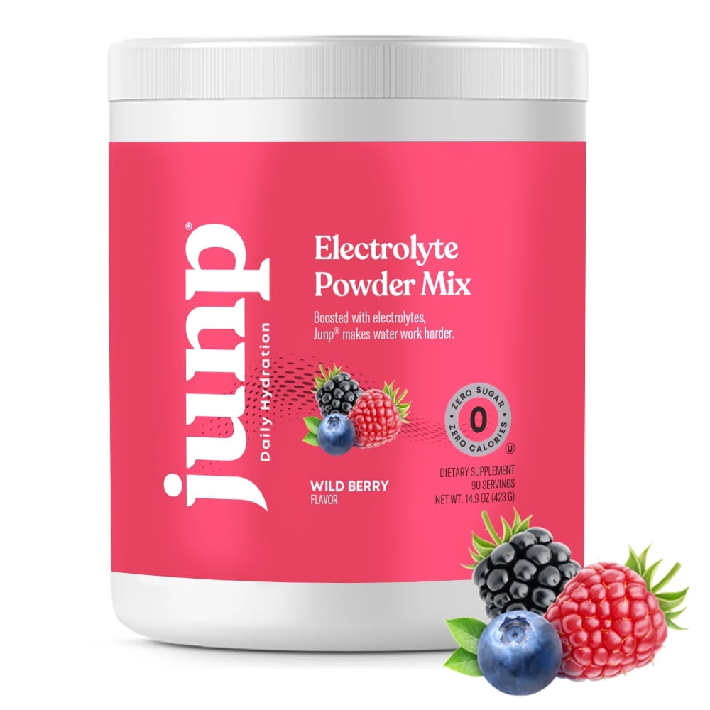 Junp, Hydration Electrolyte Powder, 90 Servings, Wild Berry - Walmart.com