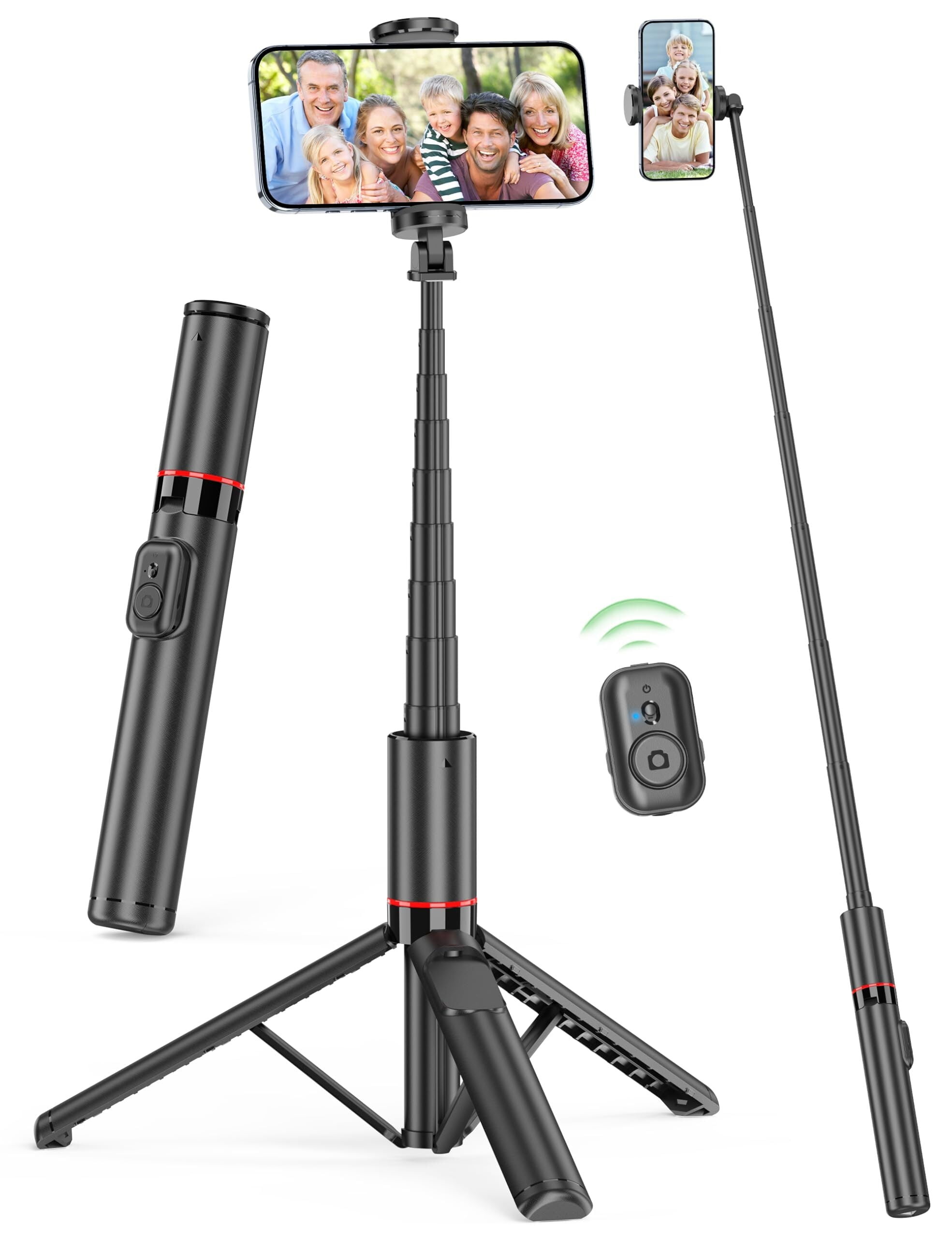 JUNP Stretchable Selfie Stick Tripod, Suitable For IPhone 16/15/14/13 And Android Systems ...
