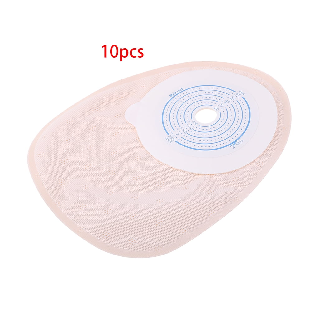JUNTEX 10Pcs Adults Disposable Colostomy Bags Ostomy Supplies Drainable ...