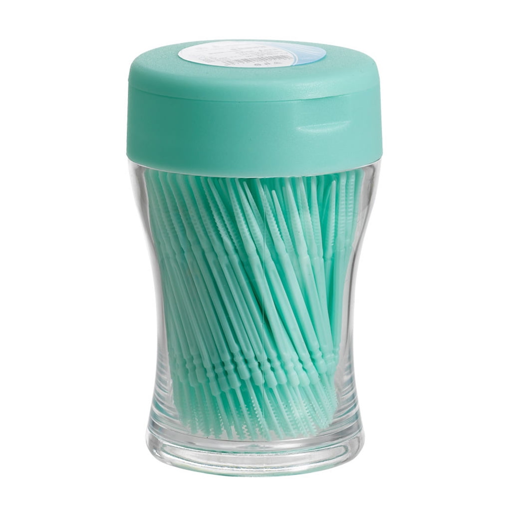 JUNTEX 200Pcs Food Grade Plastic Toothpick Travel Portable Double-Head ...