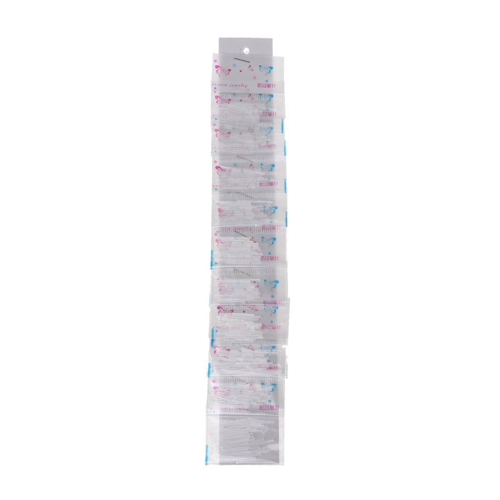 JUNTEX 250Pcs Clear Plastic Sticks Hypoallergenic Studs Pins Bars Ear ...