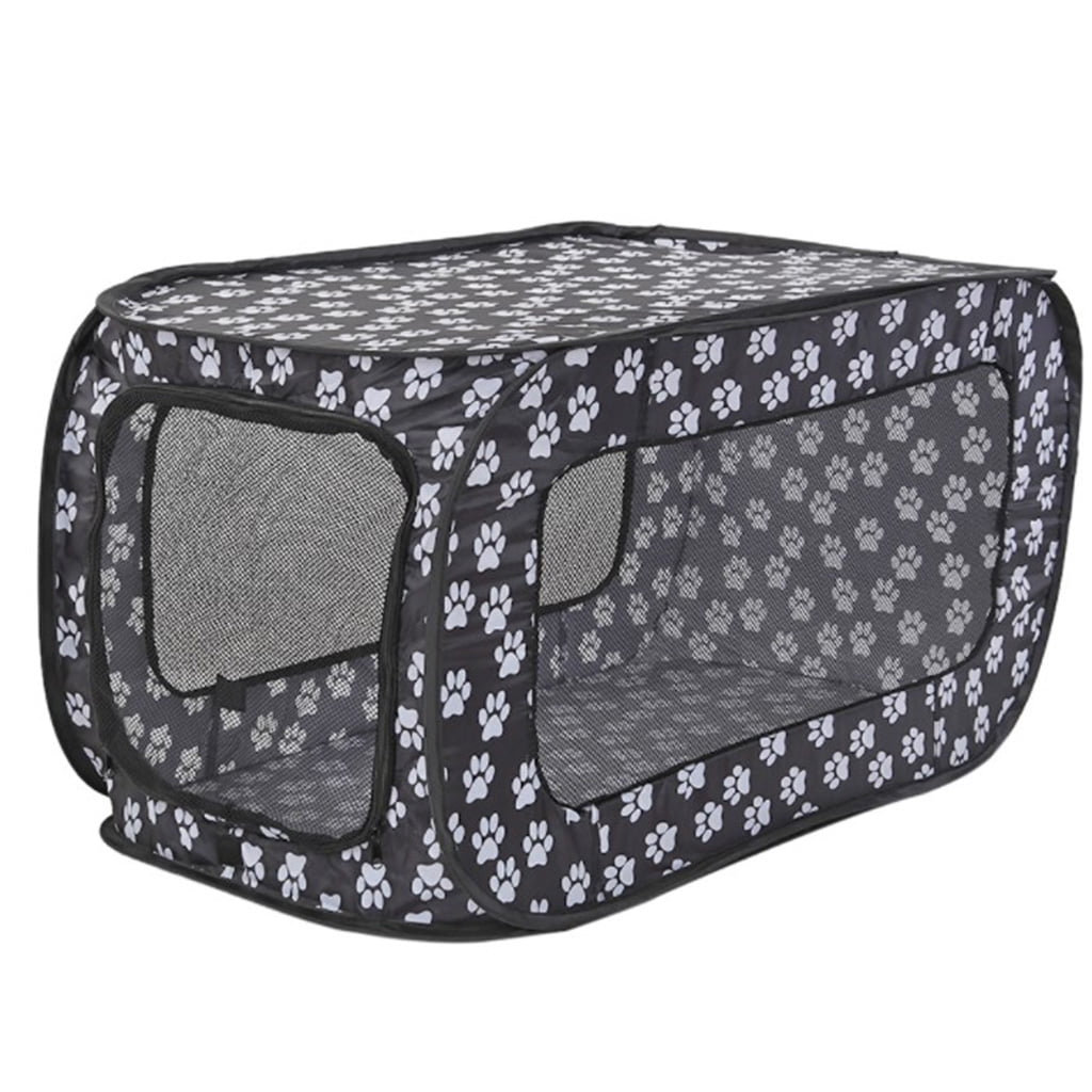 JUNTEX 34in Portable Large Dog Bed Pop-Up Pet Kennel Indoor Outdoor ...