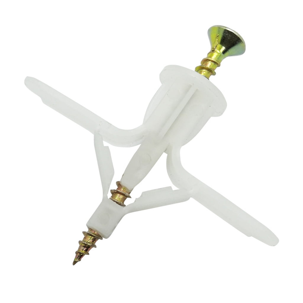 JUNTEX 50 Pcs Butterfly Expansion Tube Drywall Anchors Kit Wall ...