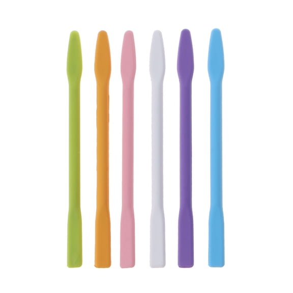 LIANXUE 6 Pcs Flat Stick Silicone Stir Sticks for Mixing Resin Epoxy ...