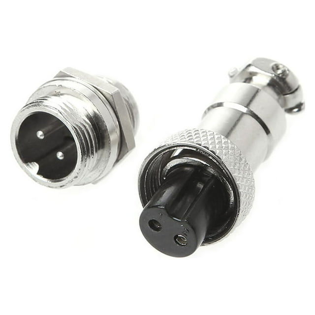 JUNTEX Aviation Plug Male & Female Wire Panel Metal Connector 12mm 2/3 ...