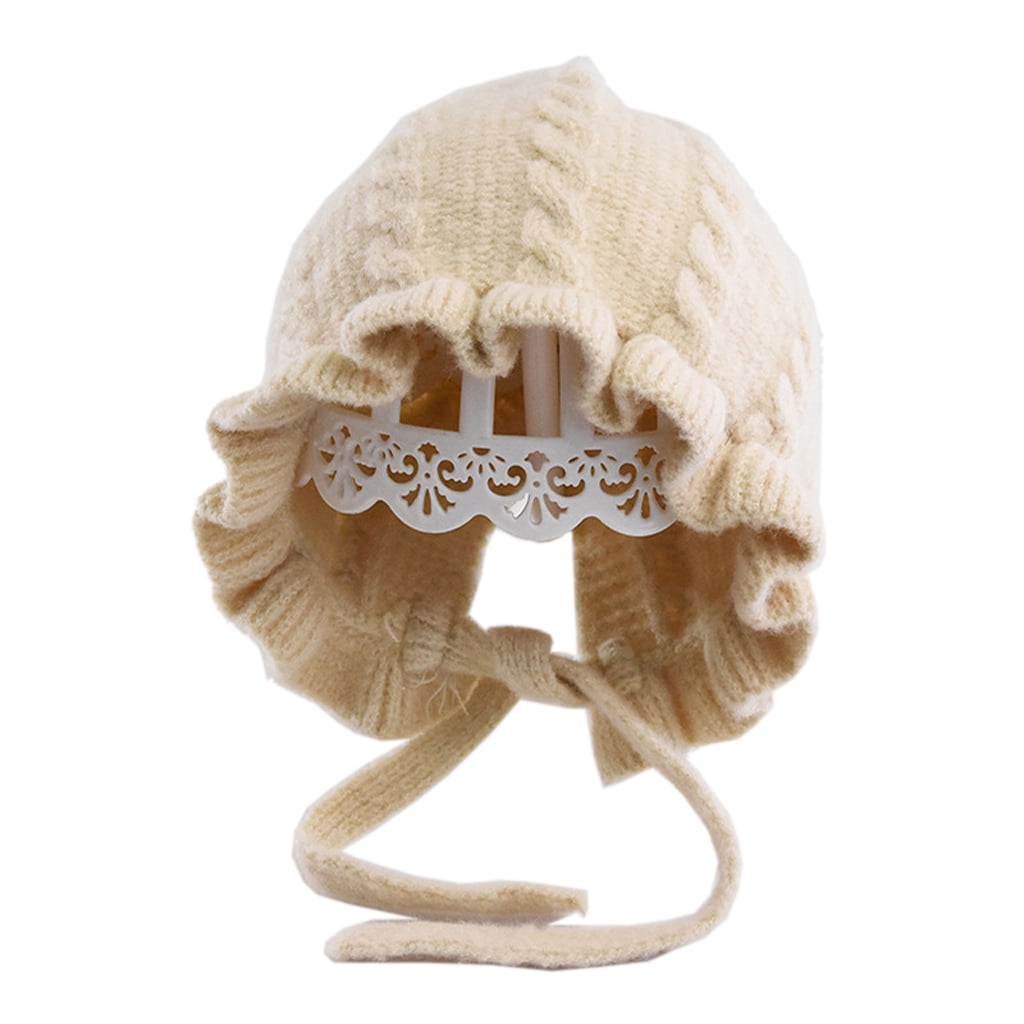 JUNTEX Princess Baby Girl Hat Laciness Knit Winter Newborn Hat Baby ...