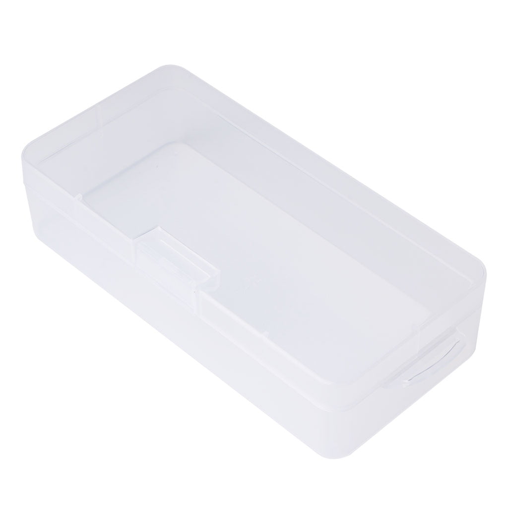JUNTEX Rectangular Plastic Clear Storage Box Jewelry Parts Container ...