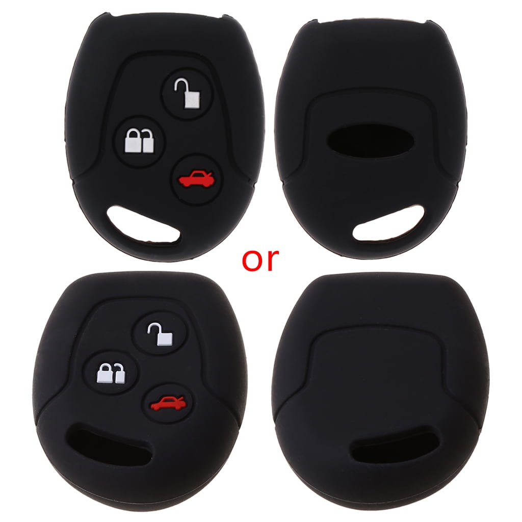 JUNTEX Silicone Car Remote Key Fob Case Shell 3 Buttons For Ford Mondeo ...