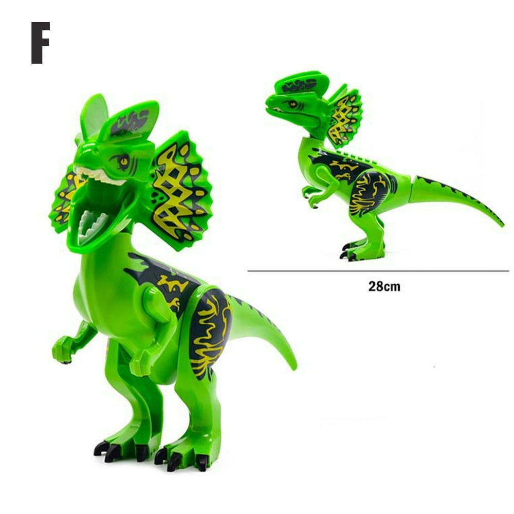 JUNWELL 11-inch Dinos Toy Buildable Dinosaur Building Blocks Figures ...