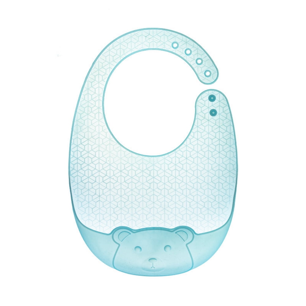 JUNWELL 2PC Baby Food Bibs Waterproof Silicone Bibs Kids Lunch Feeding ...