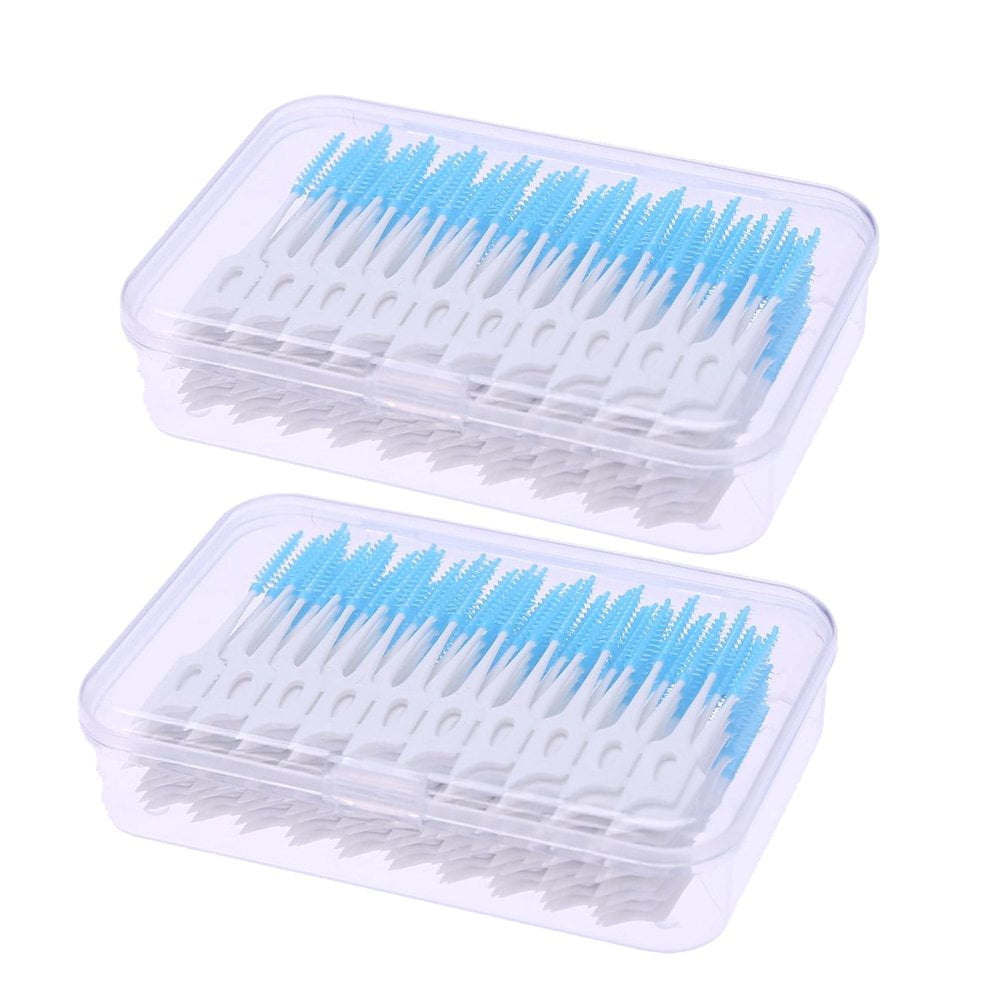 JUNWELL 320pcs Double-ended Toothpick Soft Silicone Tooth Picks Floss ...