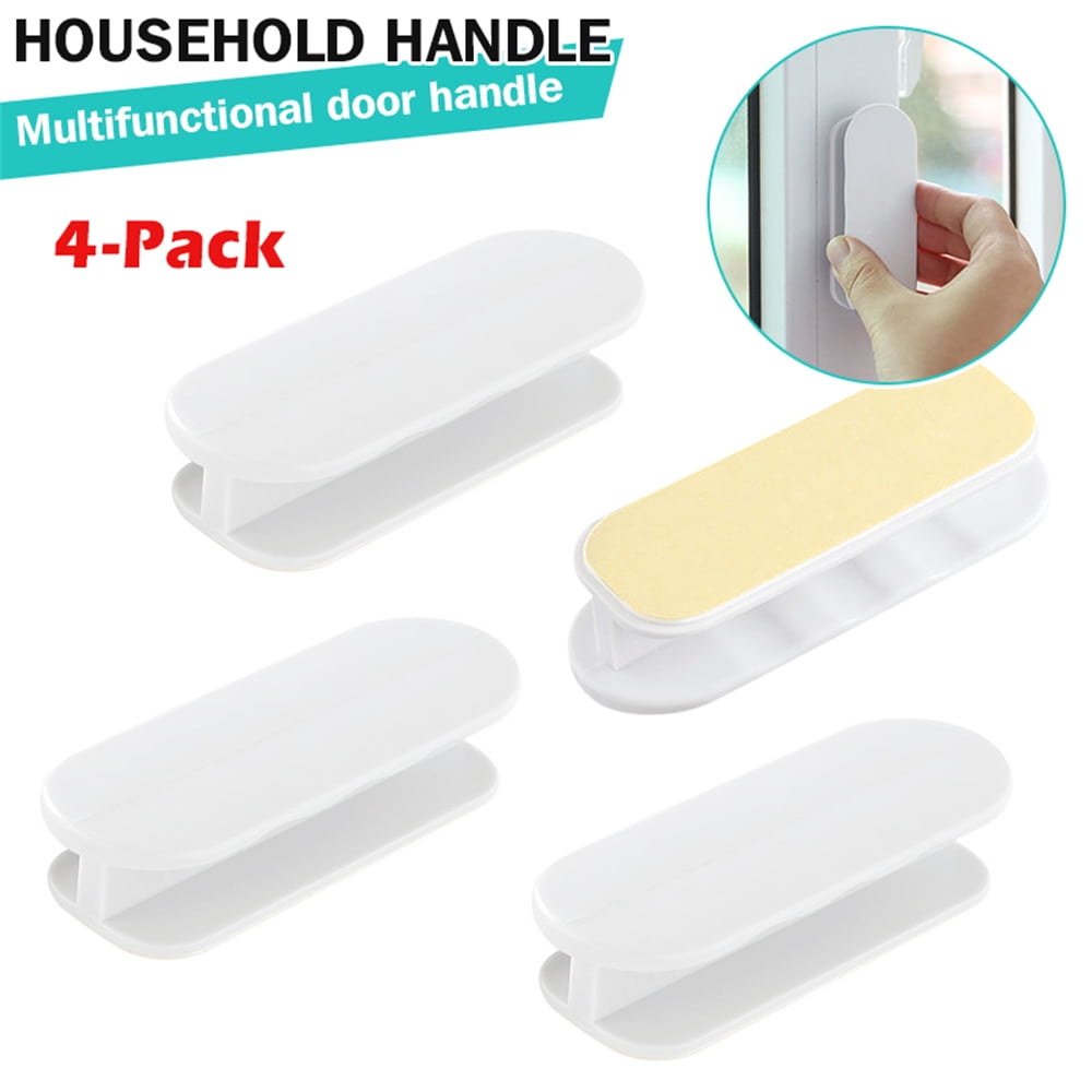 JUNWELL 4 Pcs Self-Stick Push Pull Helper Instant Cabinet Knobs Drawer ...