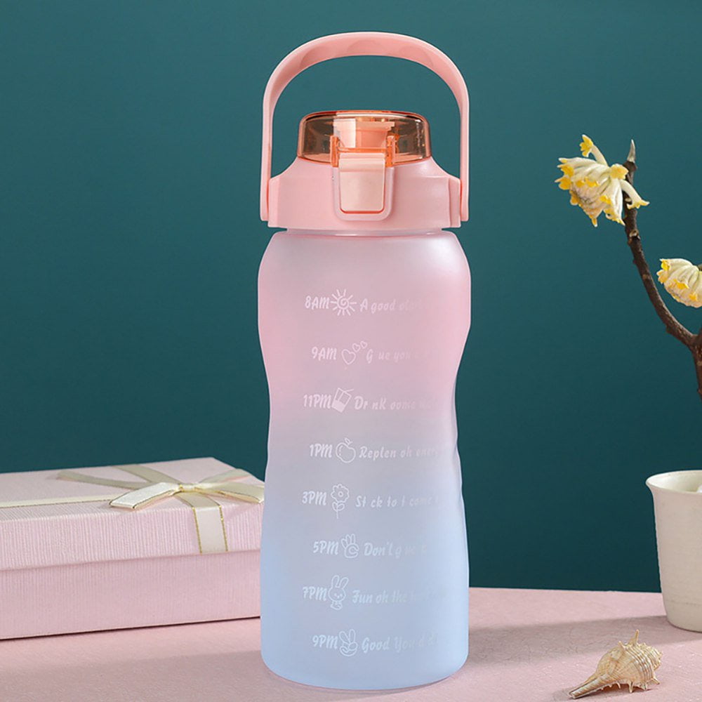 JUNWELL 50 OZ Water Bottle with Motivational Time Marker & Straw ...