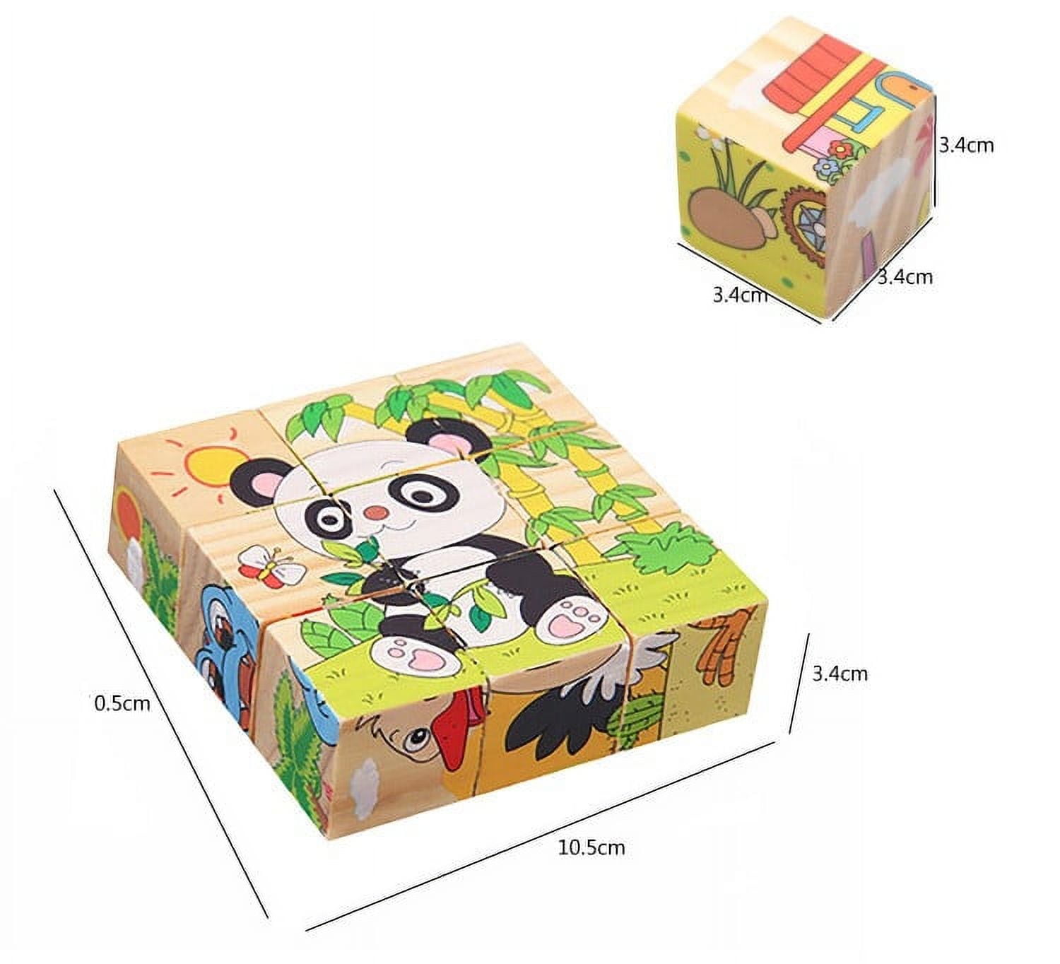 JUNWELL 9 Pieces Early Educational Learn Puzzle Game Toys Kids Big ...