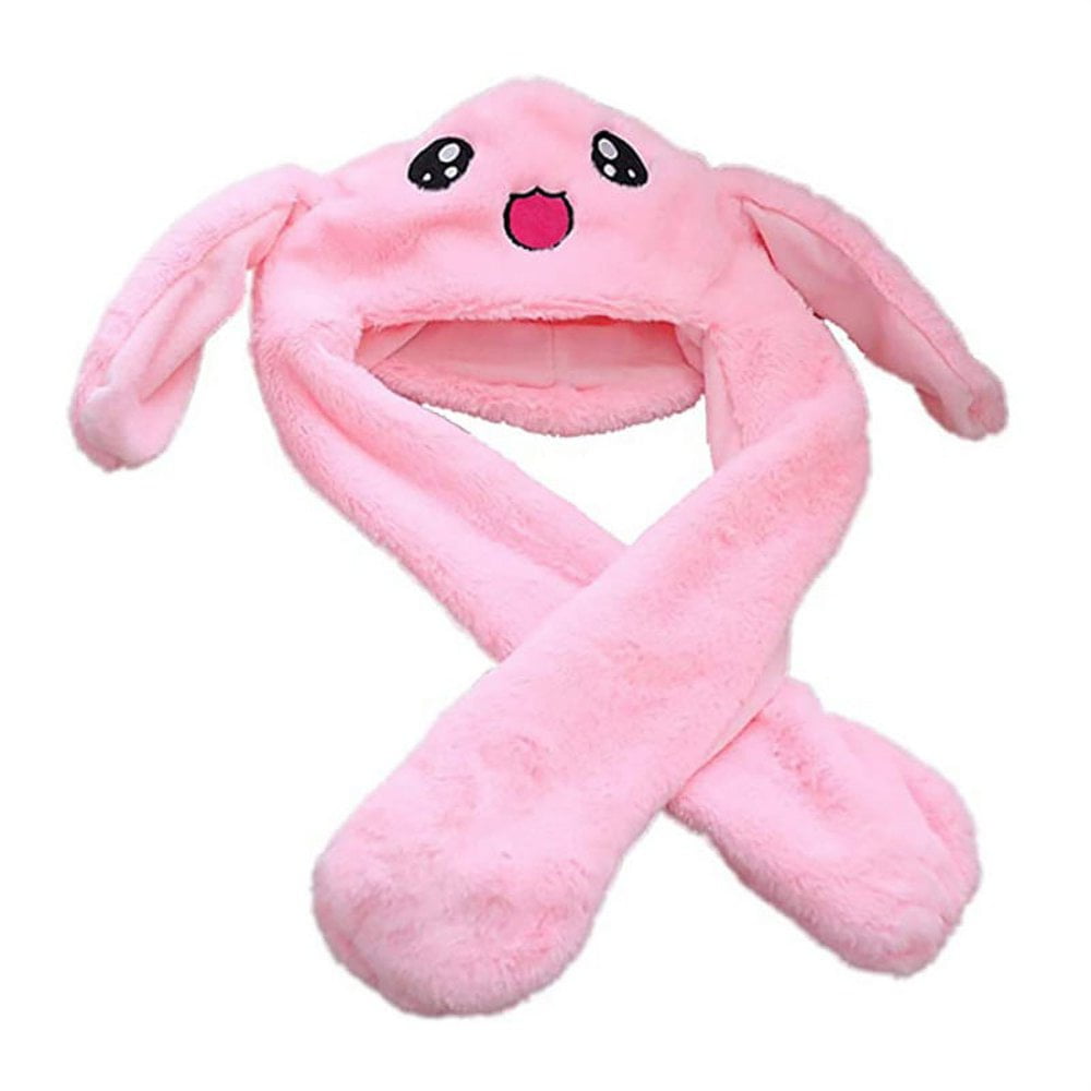 JUNWELL Bunny Hat Rabbit hat Ear Moving Plush Animal Hats Rabbit Cap ...