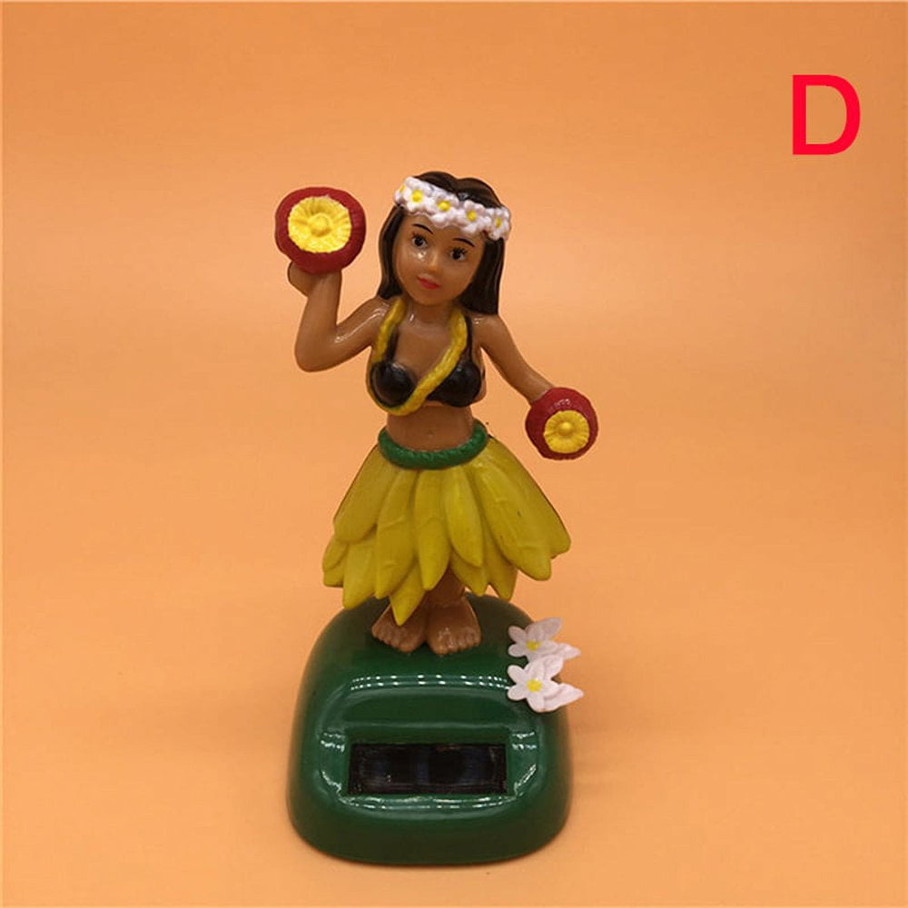 JUNWELL Car Decor Dancing Doll Solar Power Toy Hawaiian Hula Girl ...