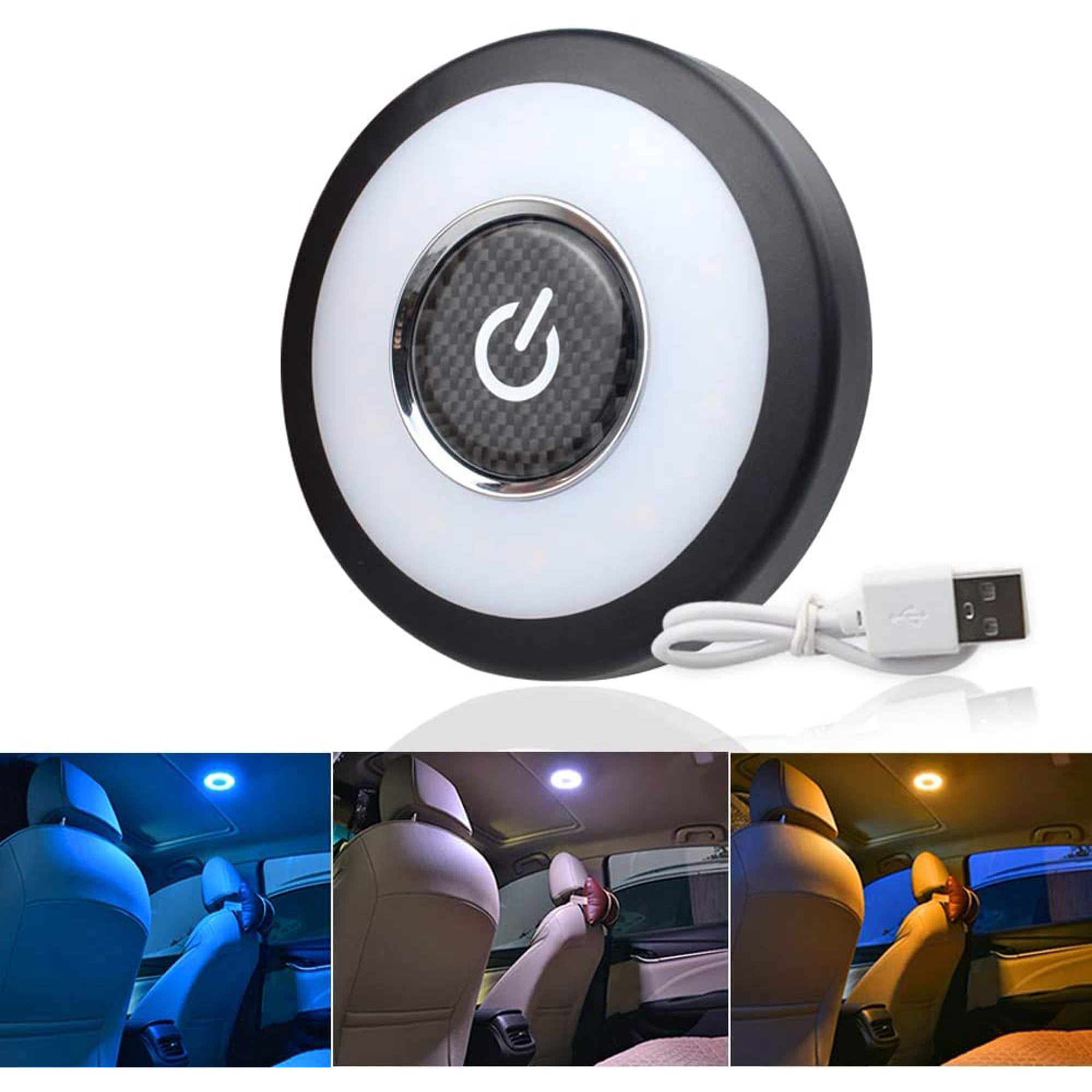 JUNWELL Car Reading Light USB Rechargeable Car Interior LED Reading ...