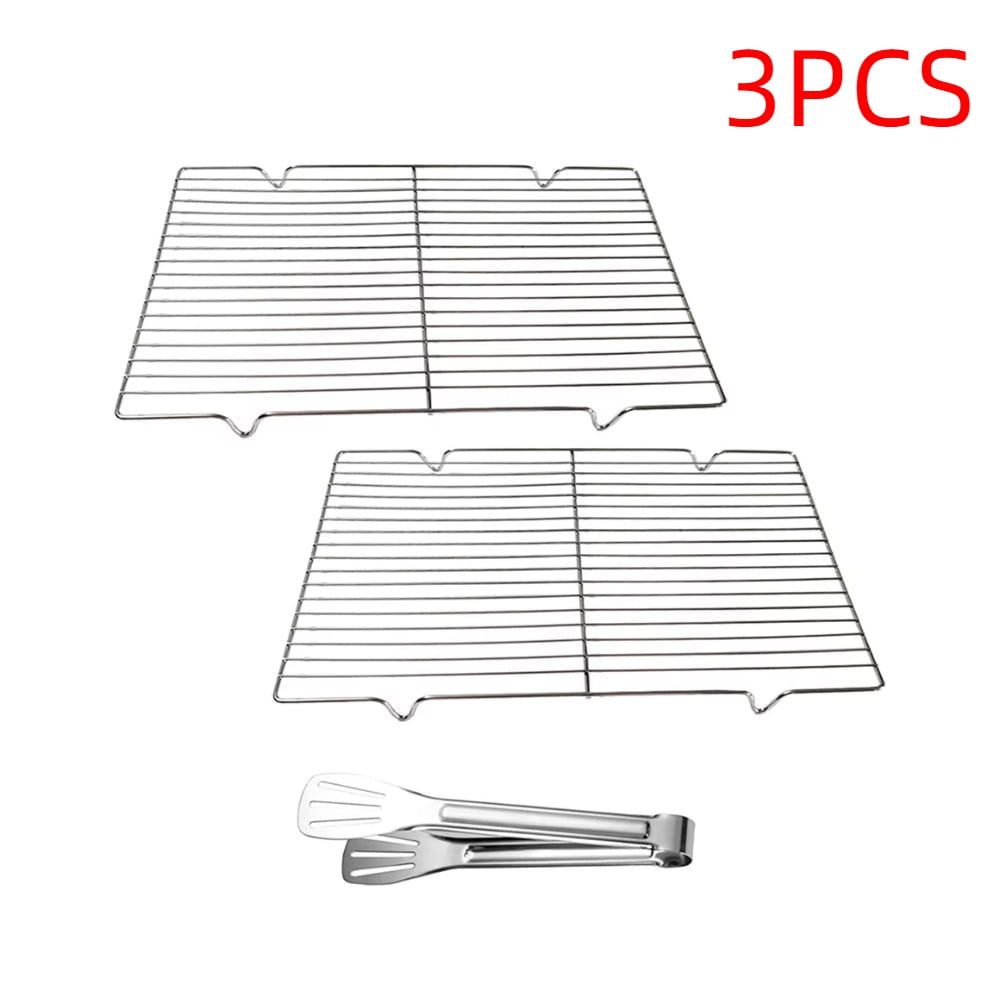 JUNWELL Checkered Chef Cooling Rack - Set of 2 Stainless Steel, Oven ...
