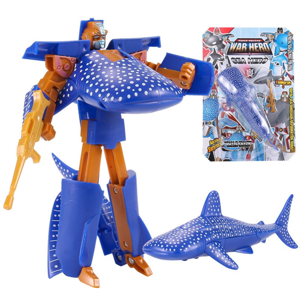 JUNWELL Children‘s Toy Transformer Robot Shark Ocean Anime Figurine ...