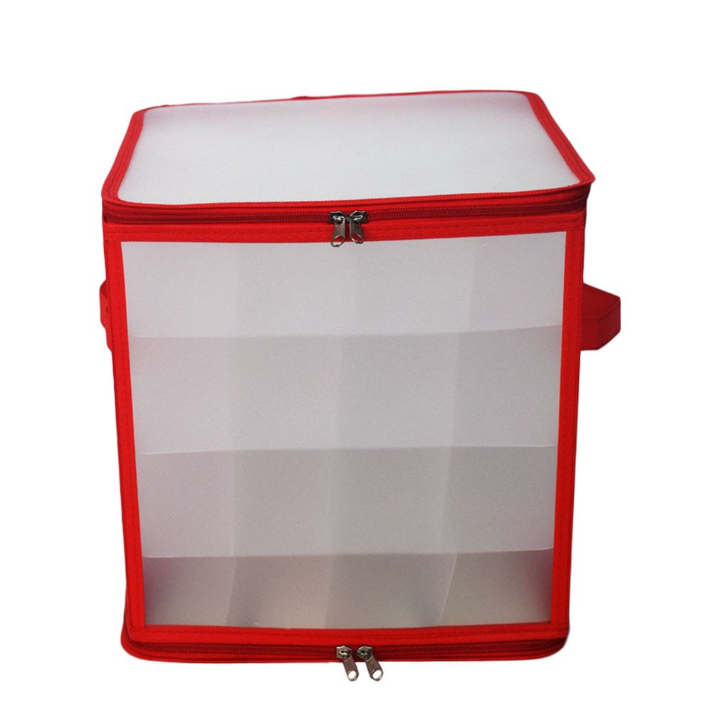 JUNWELL Christmas Ornament Storage Box 64 Grid Christmas Balls Decor ...