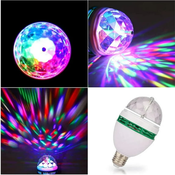 JUNWELL Color Rotating Bulb, RGB Color Changing Party LED Bulbs Colored ...
