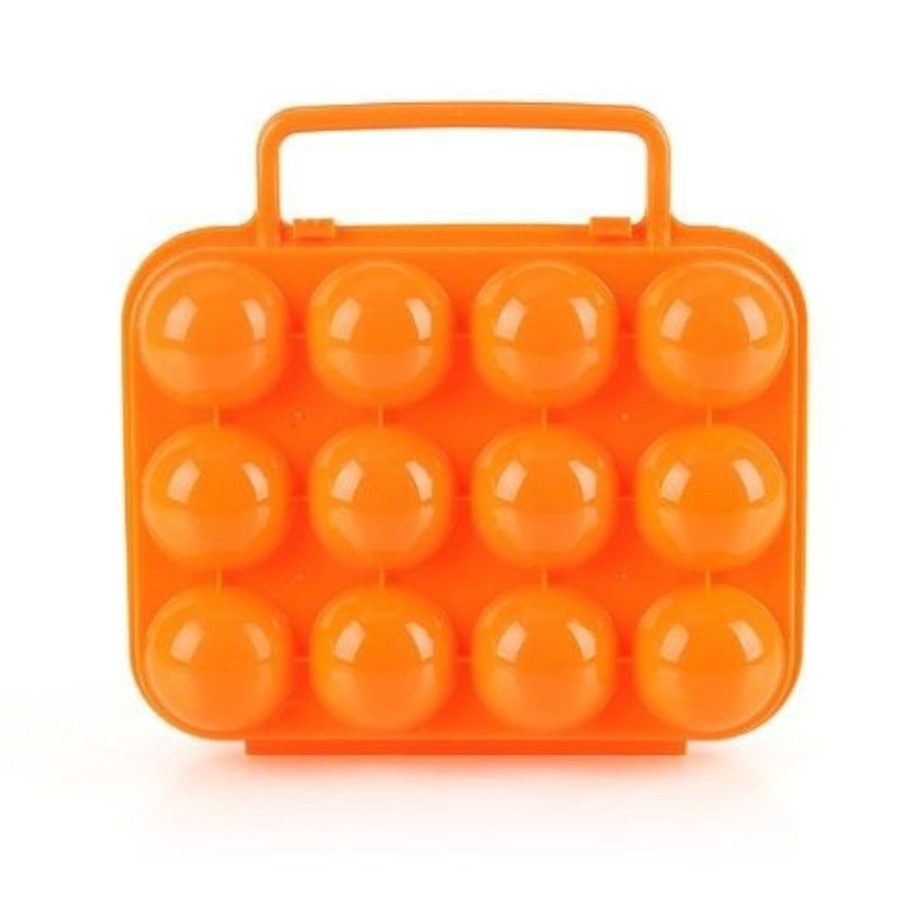 JUNWELL Egg Holder Plastic 12 Grids Eggs Box Portable Outdoor Picnic ...