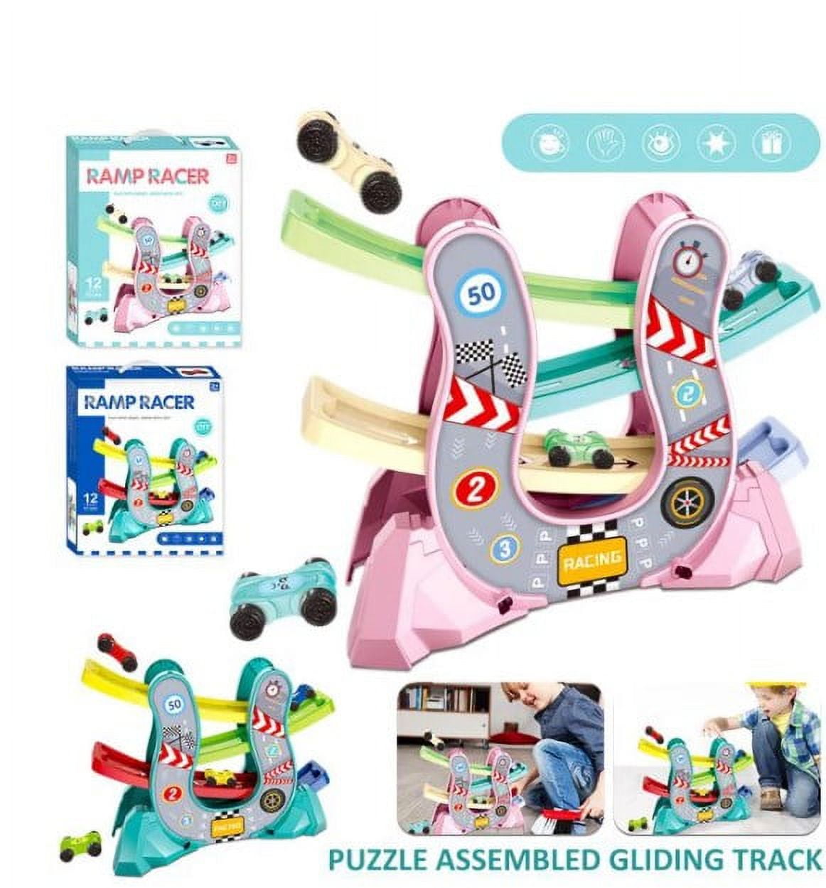 JUNWELL Gliding Car Toy--4-layers Race Track Toy, with 4pcs Cars U ...