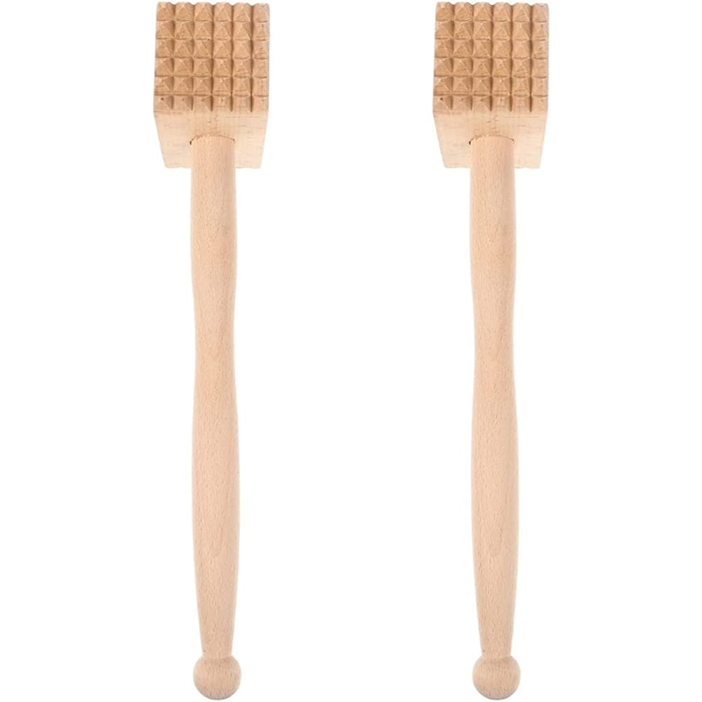 JUNWELL Home Sided Gadget Kitchen Hammer Wooden Beef Tool Pounder ...