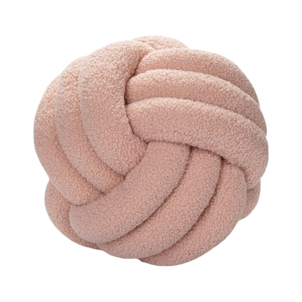 JUNWELL Knot Ball Pillow Large Boucle Throw Pillows for Bedroom Living ...