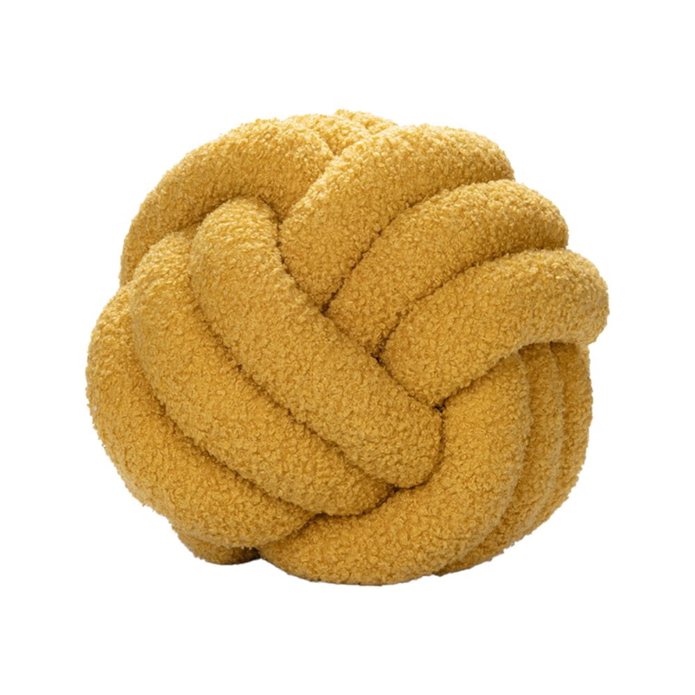 JUNWELL Knot Ball Pillow Large Boucle Throw Pillows for Bedroom Living ...