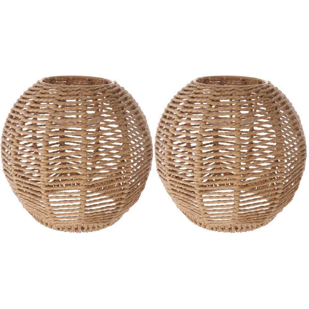 JUNWELL Lamp Light Rattan Shade Woven Pendant Lampshade Chandelier ...