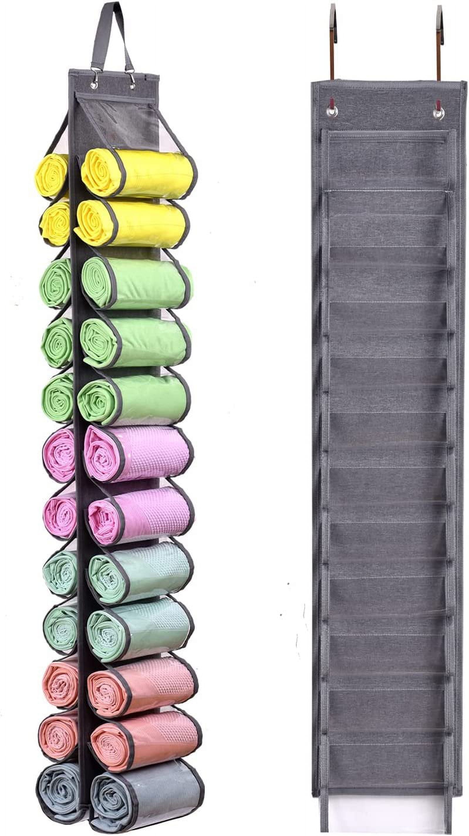 JUNWELL Legging Roll Holder Organizer for Clothes T-Shirt Yoga Storage ...