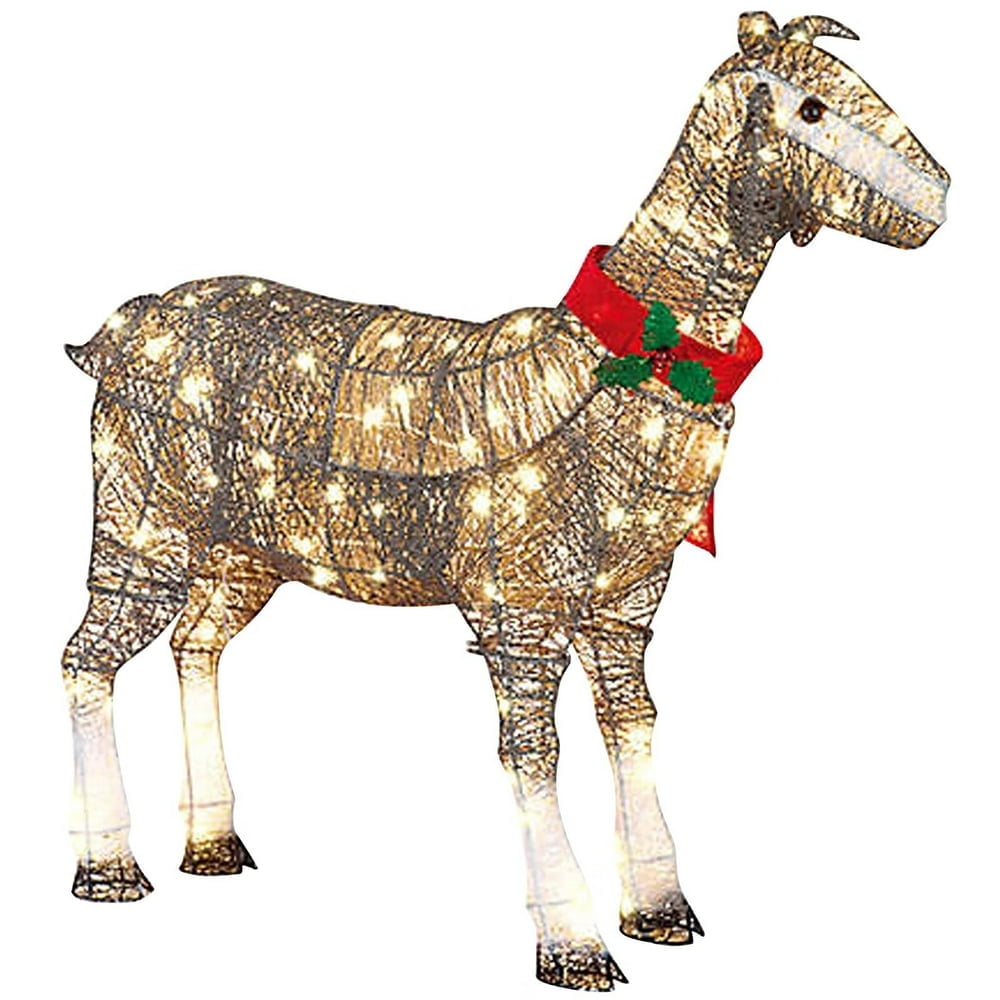 JUNWELL Light-Up-Goat with Scarf Holiday Decorations LED Christmas ...
