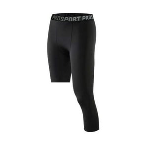Shop One Leg Compression Pants for Sports and Fitness in Black