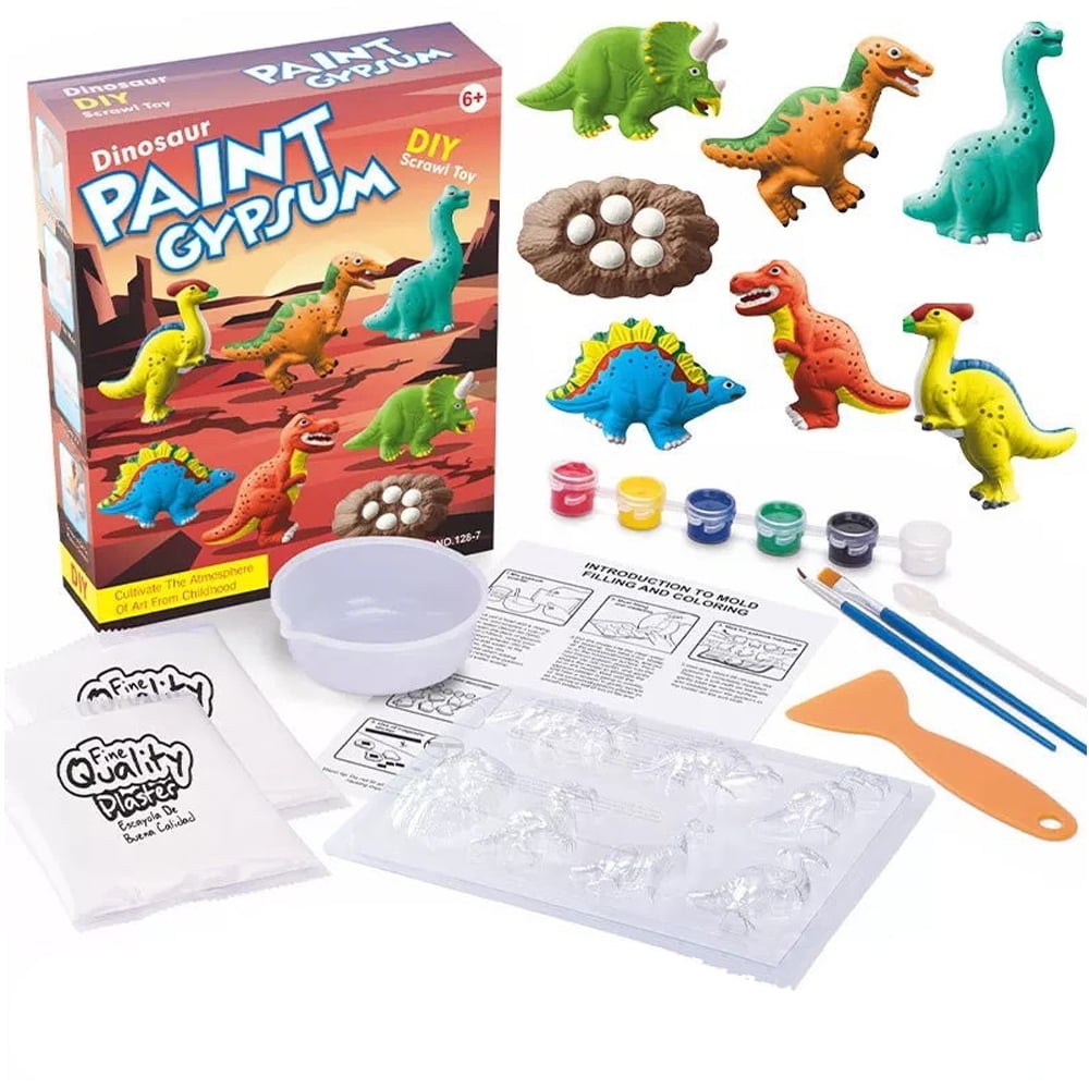 JUNWELL Painting Kit for Kids Paint Your Own Figurines with Dinosaur ...