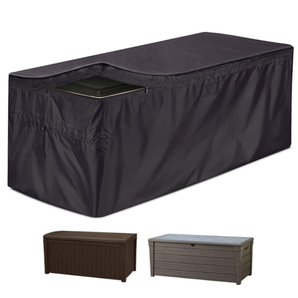 JUNWELL Patio Deck Box Cover Waterproof Storage Deck Boxes Covers for ...