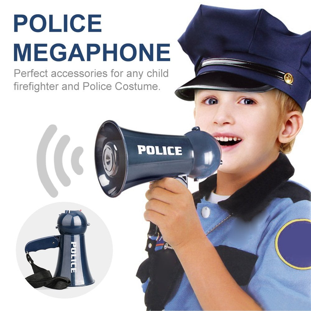JUNWELL Simulation Policeman Megaphone Toy Role Play Pretend Police ...