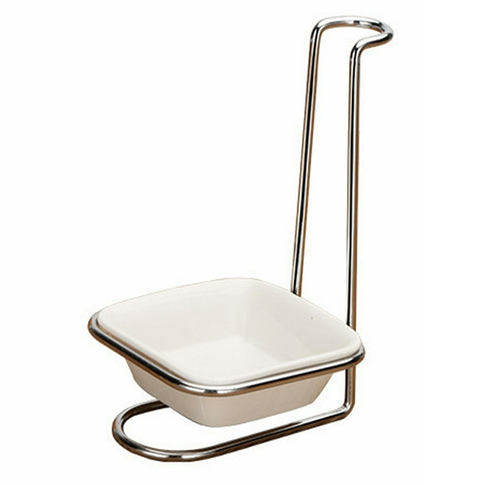 JUNWELL Spoon Rest Holder Ladle Ceramic Stand Rack Vertical Metal ...